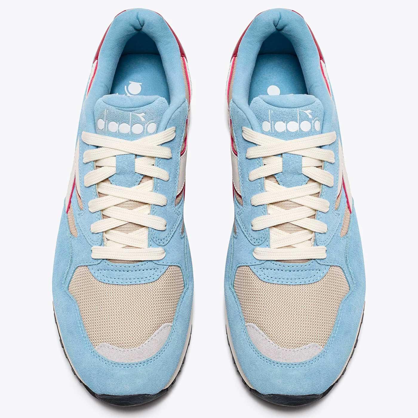 Diadora Retro 90s N902 Suede Trainers Oyster Grey/Dusk Blue