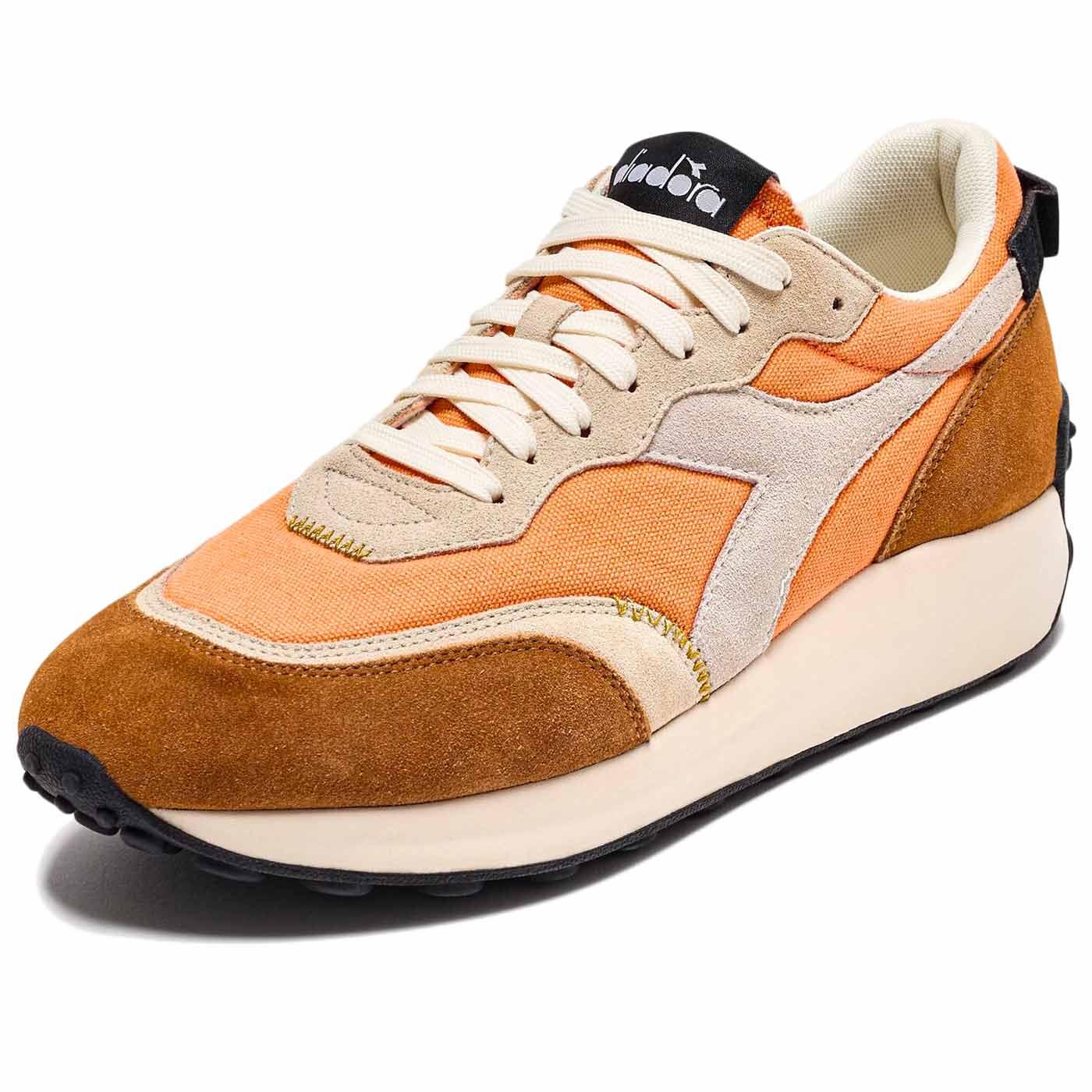 Diadora Race Suede SW Trainers Autumn Sunset Cathay Spice
