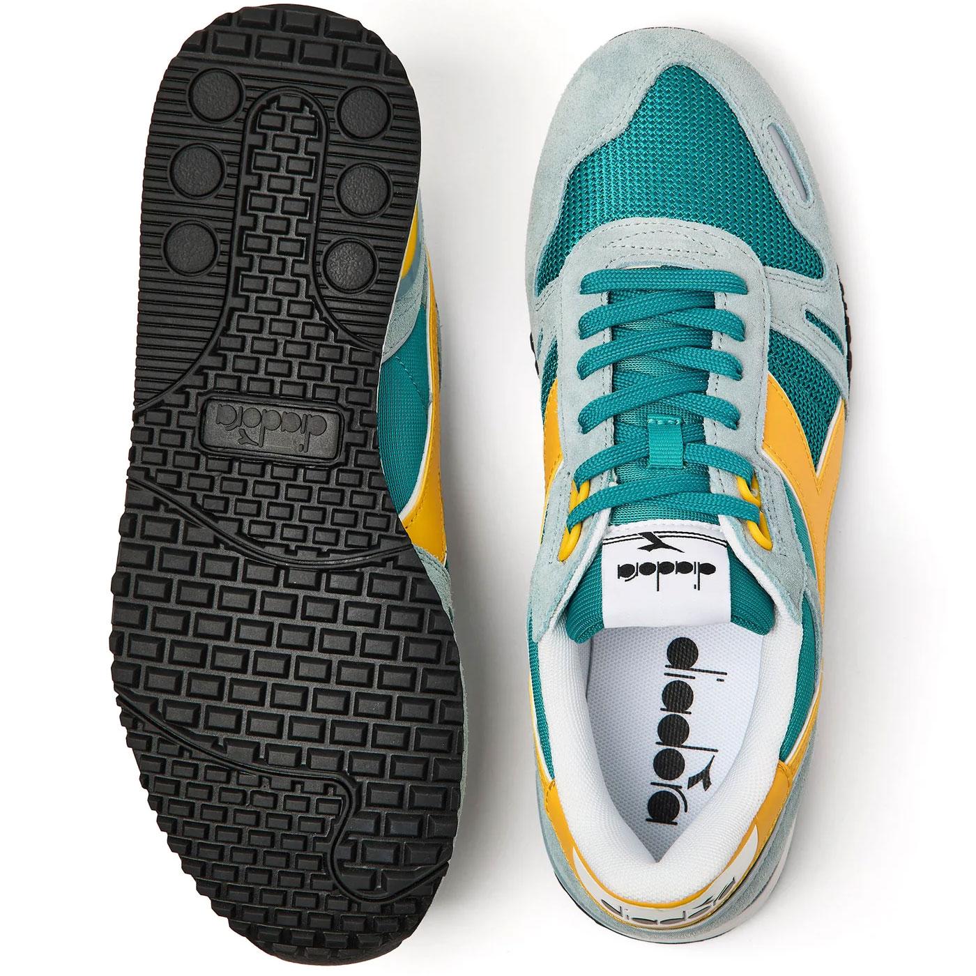 Diadora Titan Retro 80s Suede Running Trainers Sky/Blue Lake