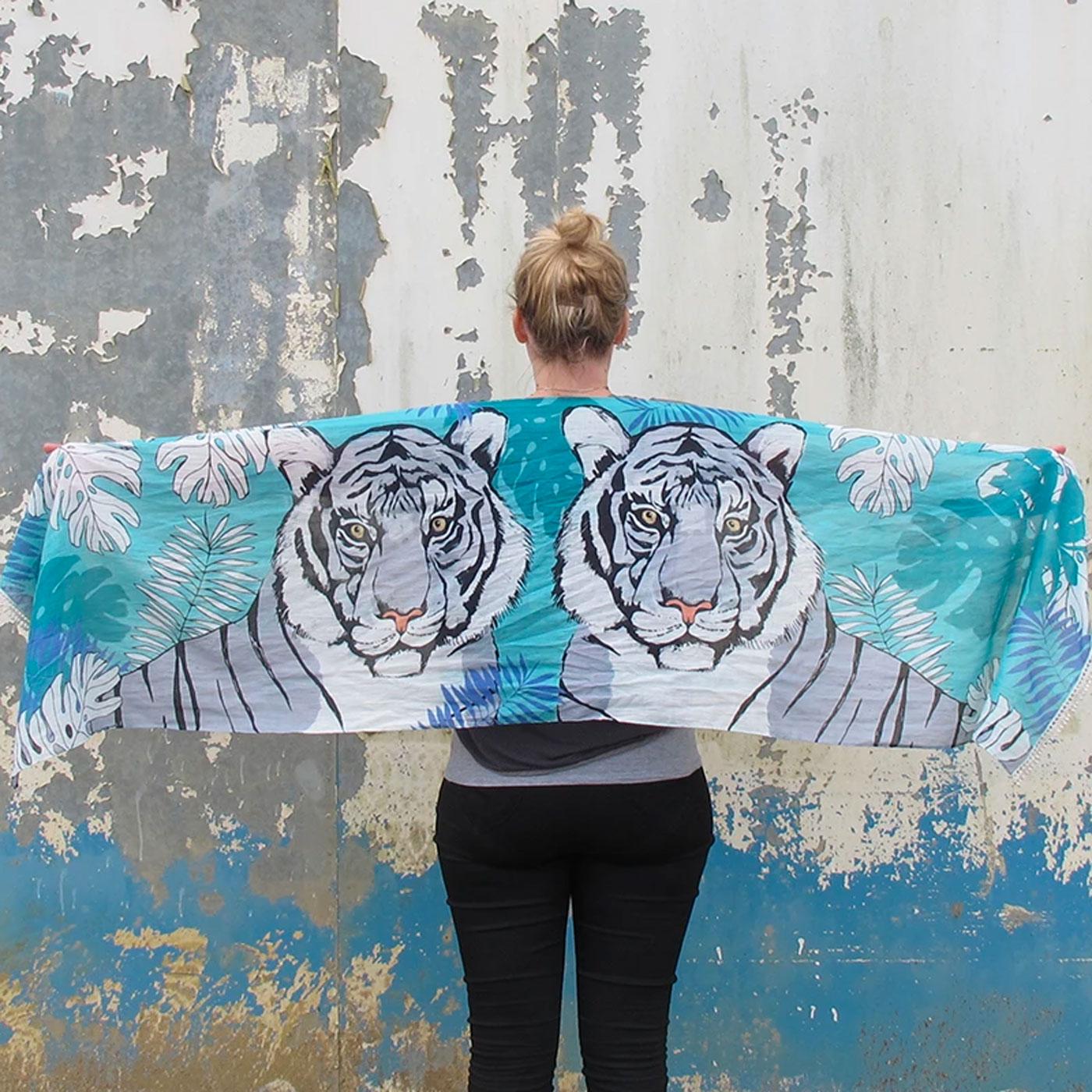 DISASTER DESIGNS Into The Wild Tiger Print Scarf