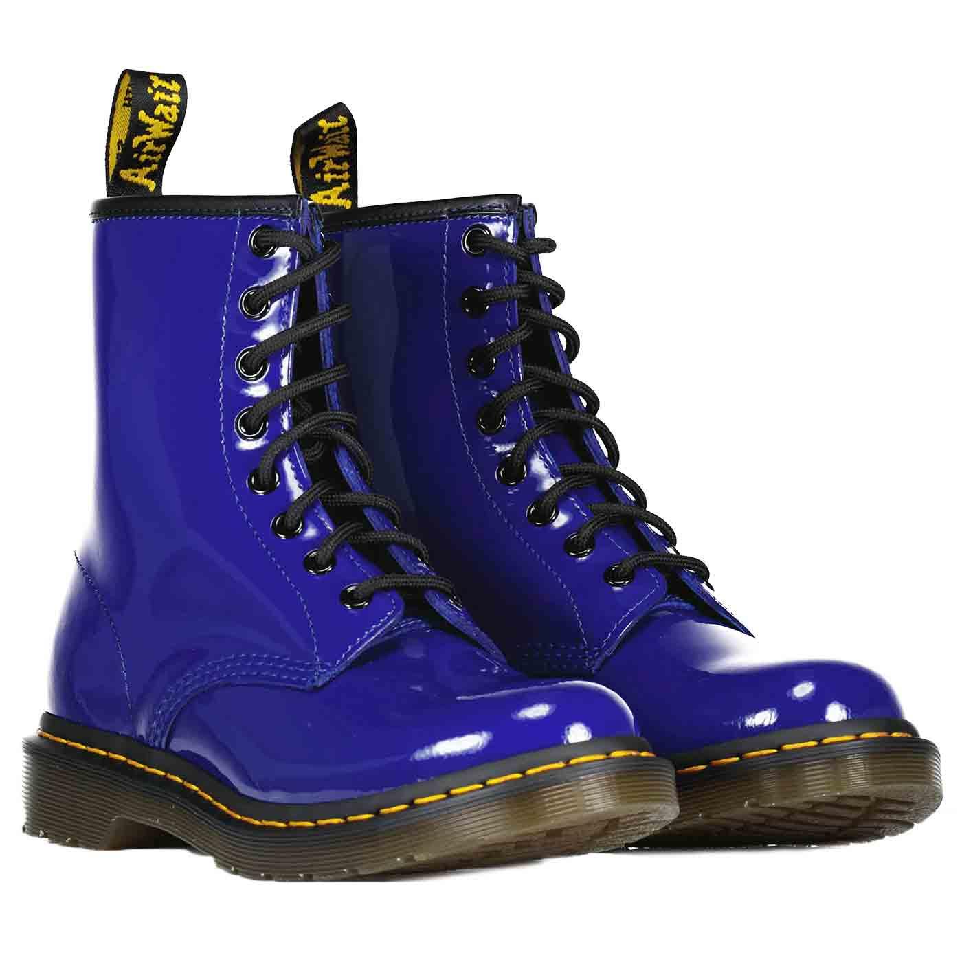 DR MARTENS 1460 Women's Patent Lamper Boots Blueprint