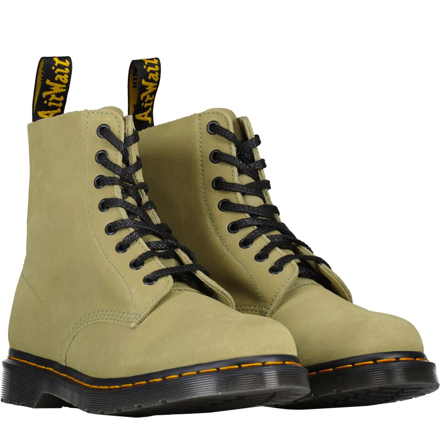 1460 Pascal Dr Martens Women's Suede Mod Boots in Olive