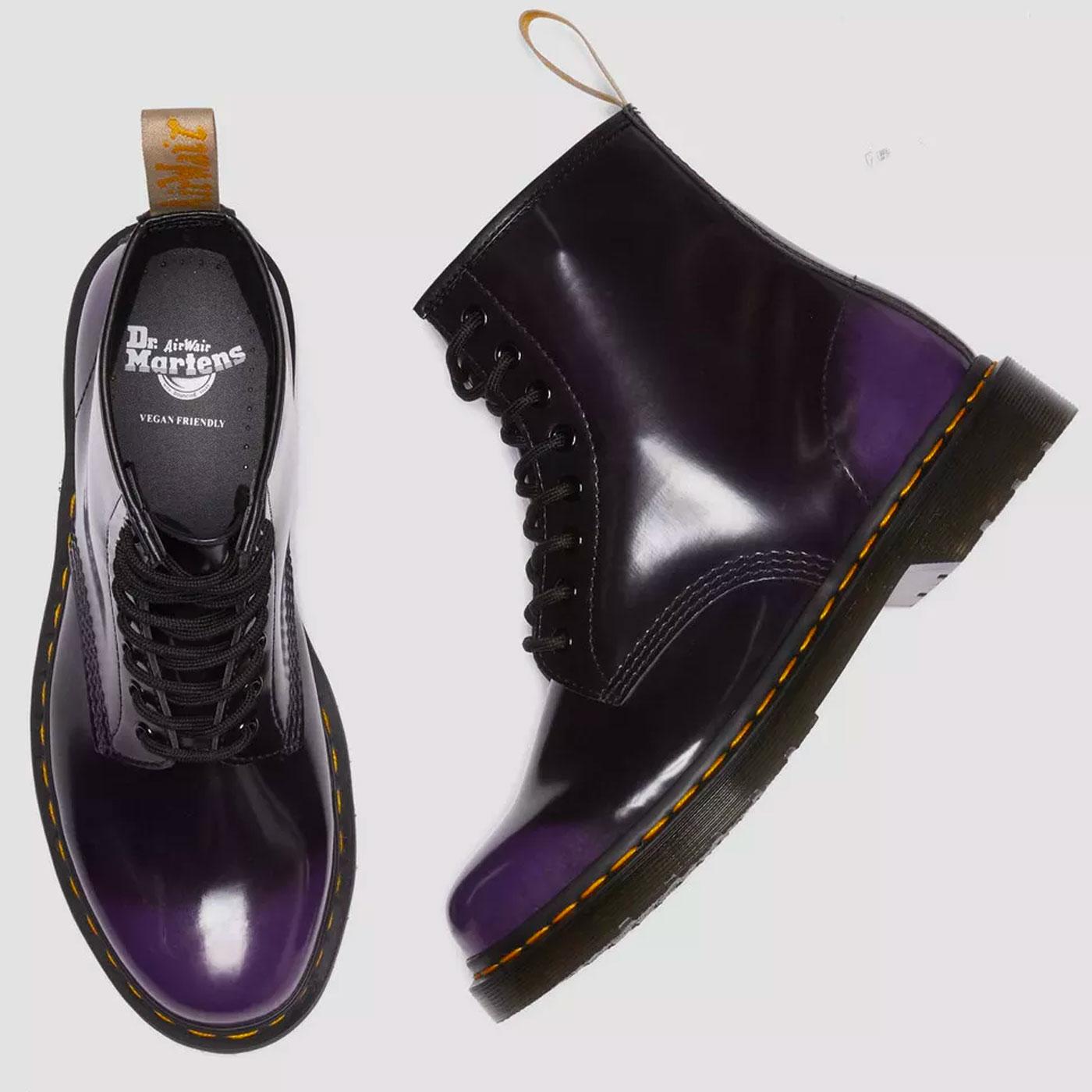 Dr Martens Vegan 1460 Oxford Rub Off Boots Rich Purple Black