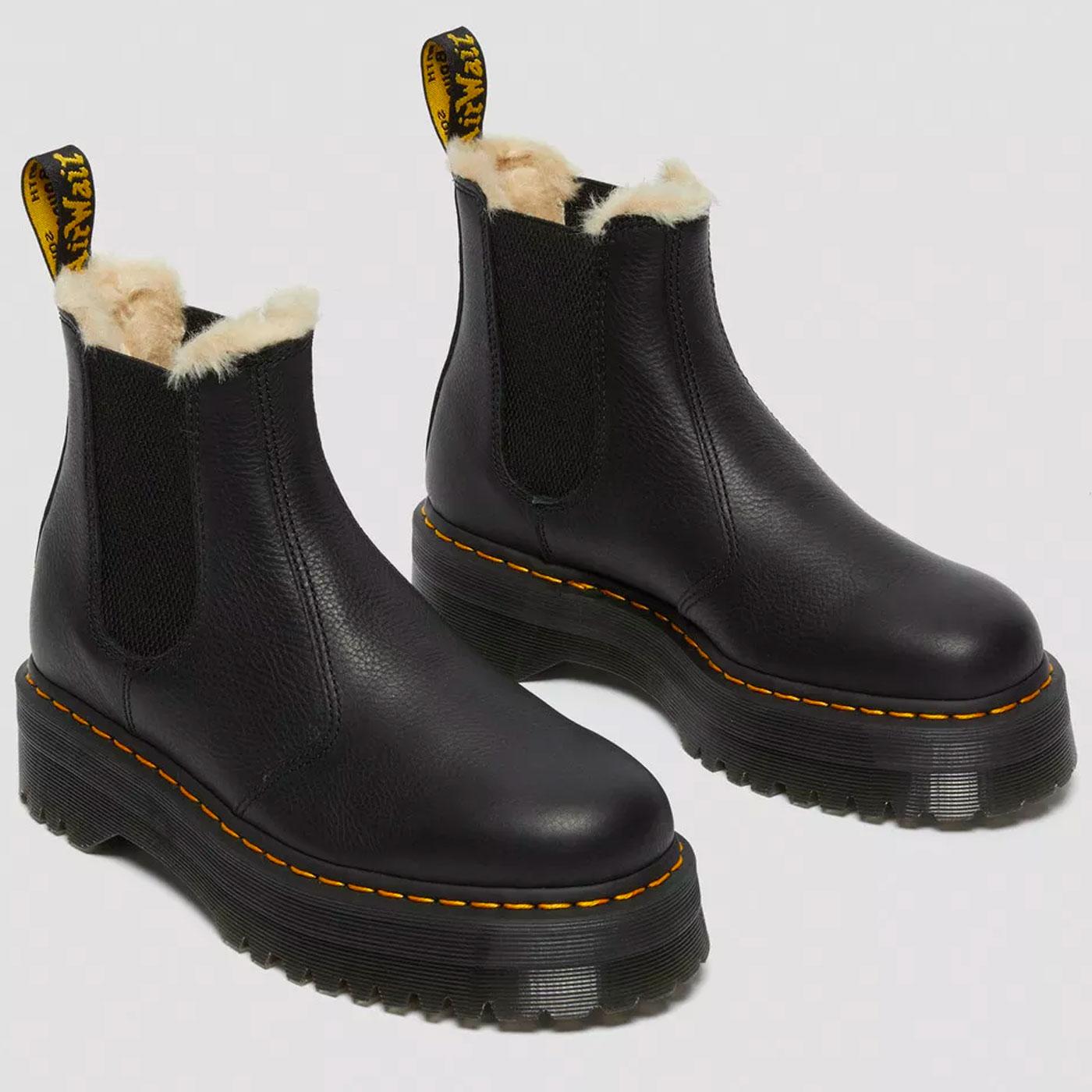 Dr Martens 2976 Quad Faux Fur Lined Platform Chelsea Boots