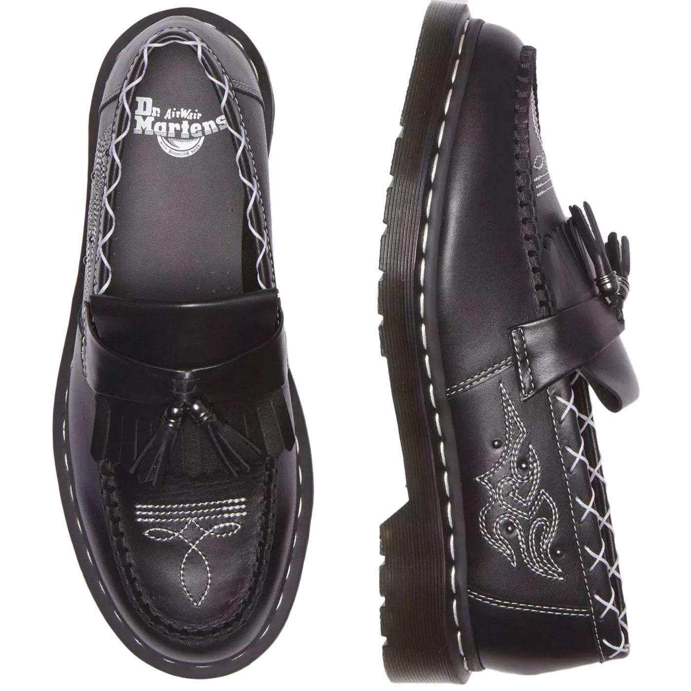 Dr Martens Adrian gothic americana tassel loafers black wanama