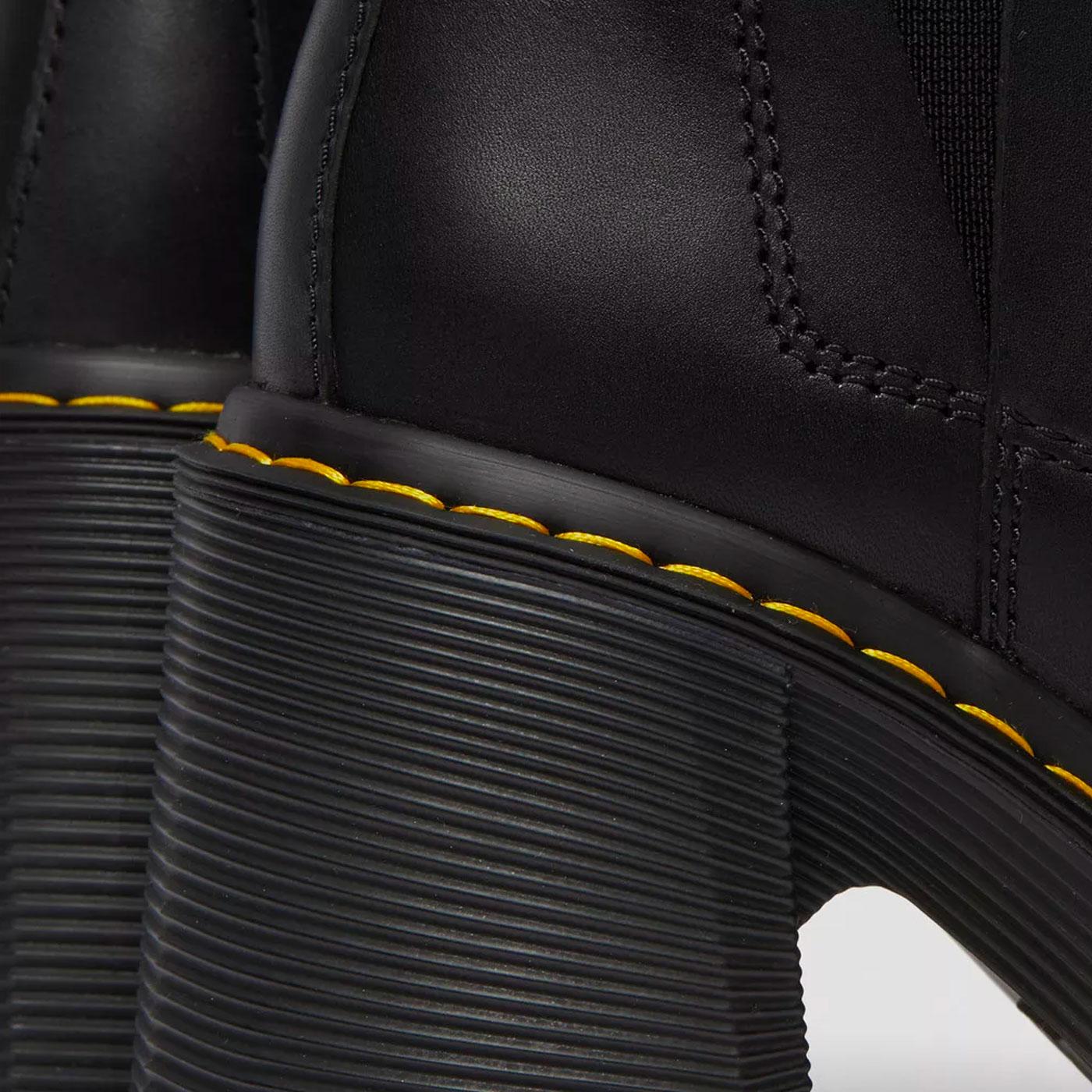 DR MARTENS Spence Flared Heel Black Leather Chelsea Boots