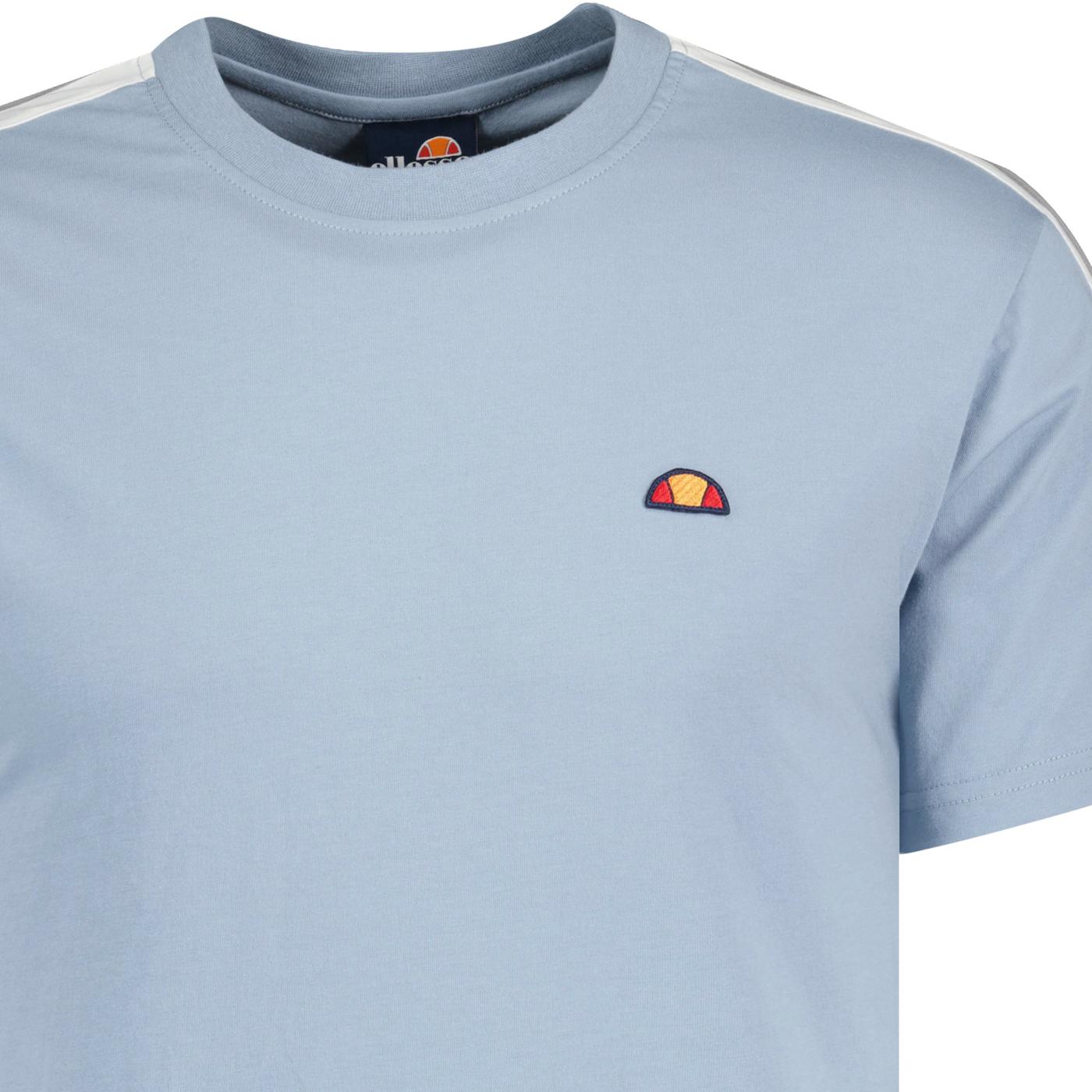 Capurso Ellesse Retro Sleeve Stripe Tee in Light Blue