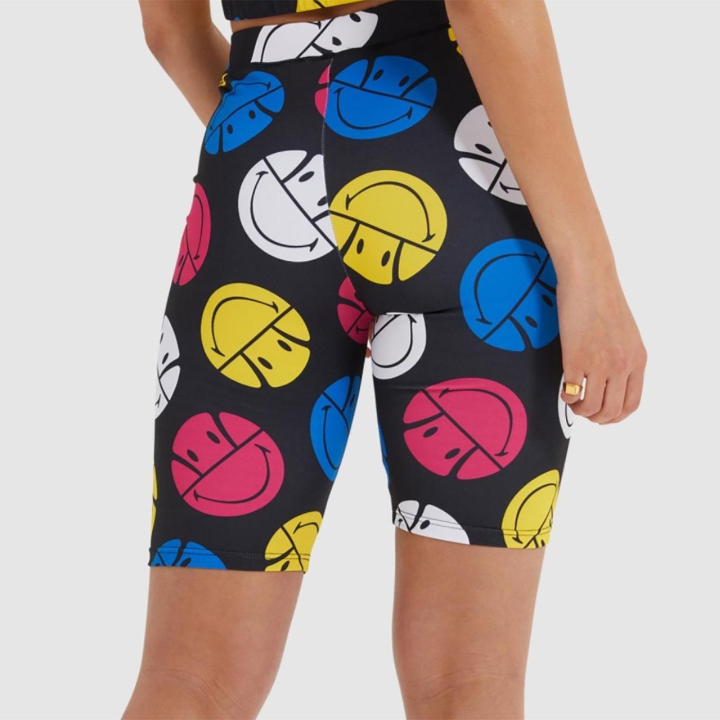ELLESSE X SMILEY 'Livado' Womens Rave Print Shorts in Grey