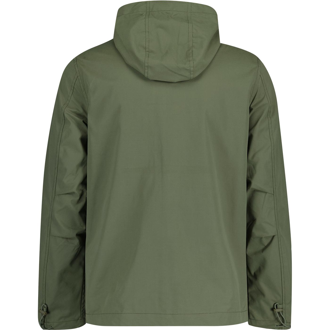 FARAH Jay Retro Mod Short Parka in Vintage Green