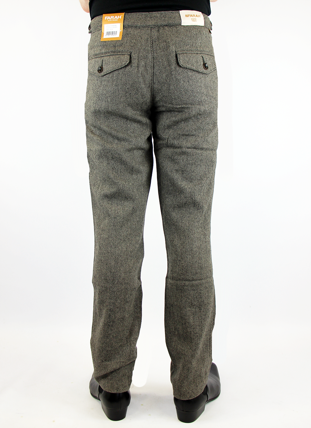 FARAH VINTAGE Albany Hopsack Tweed Retro 60s Mod Trousers