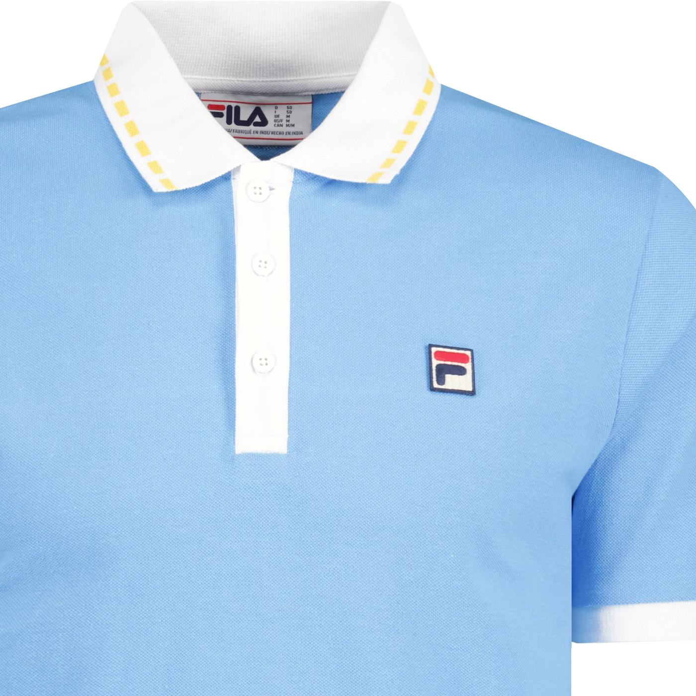 Fila Vintage Retro Sports Seb Polo Shirt Blue