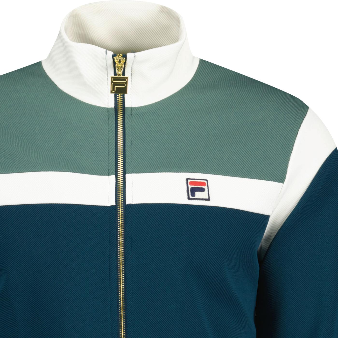Fila Vintage Cruz Colour Block Track Jacket in Reflecting Pond