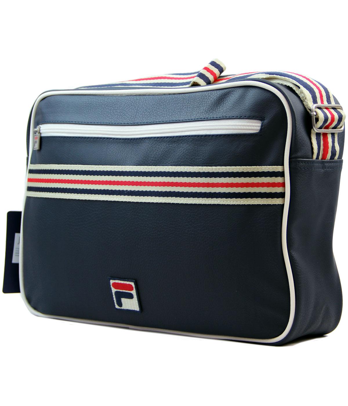 FILA VINTAGE Cambria Retro Mod Flight Bag in Peacoat