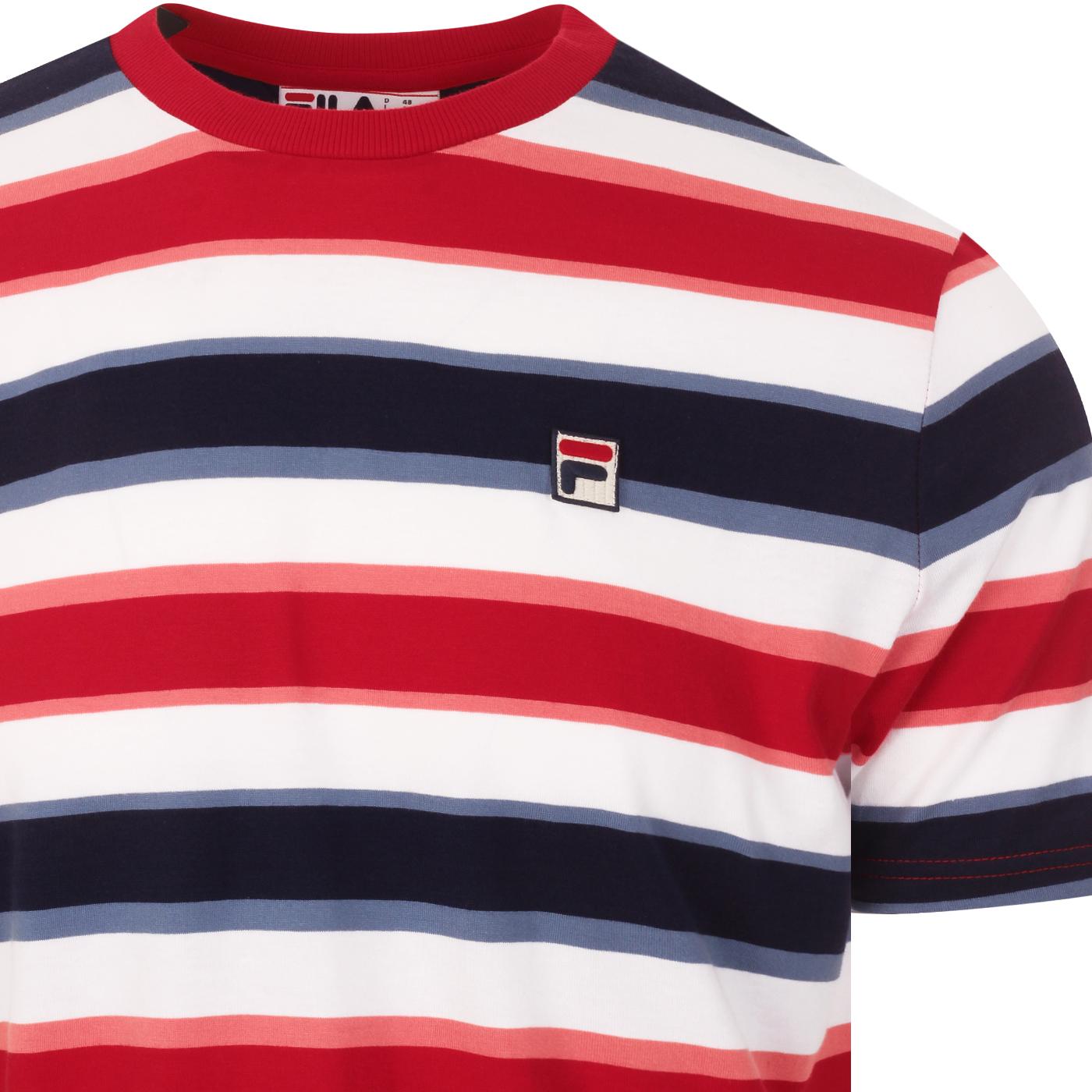 FILA VINTAGE 'Pietersite' Men's Yarn Dye Tee in Chinese Red