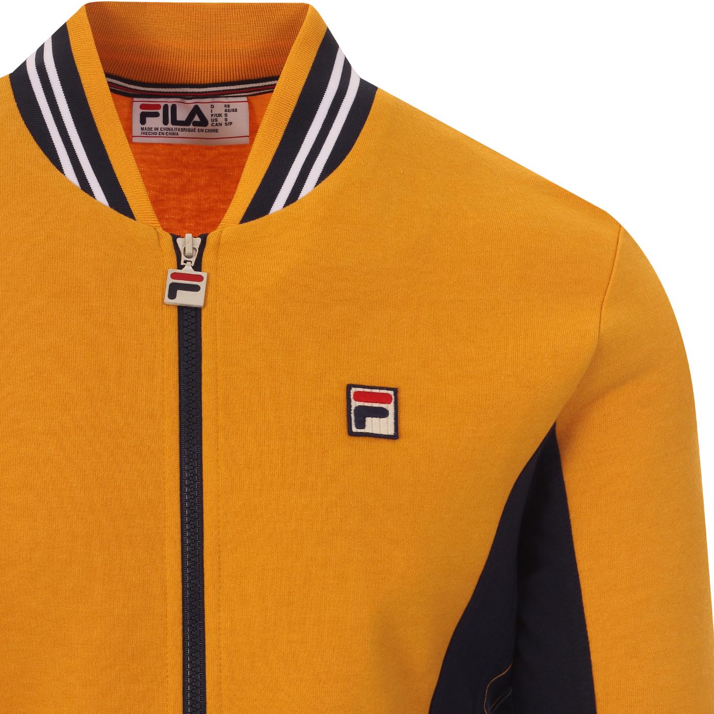 FILA VINTAGE Settanta Retro 70s Borg Track Top Golden Glow