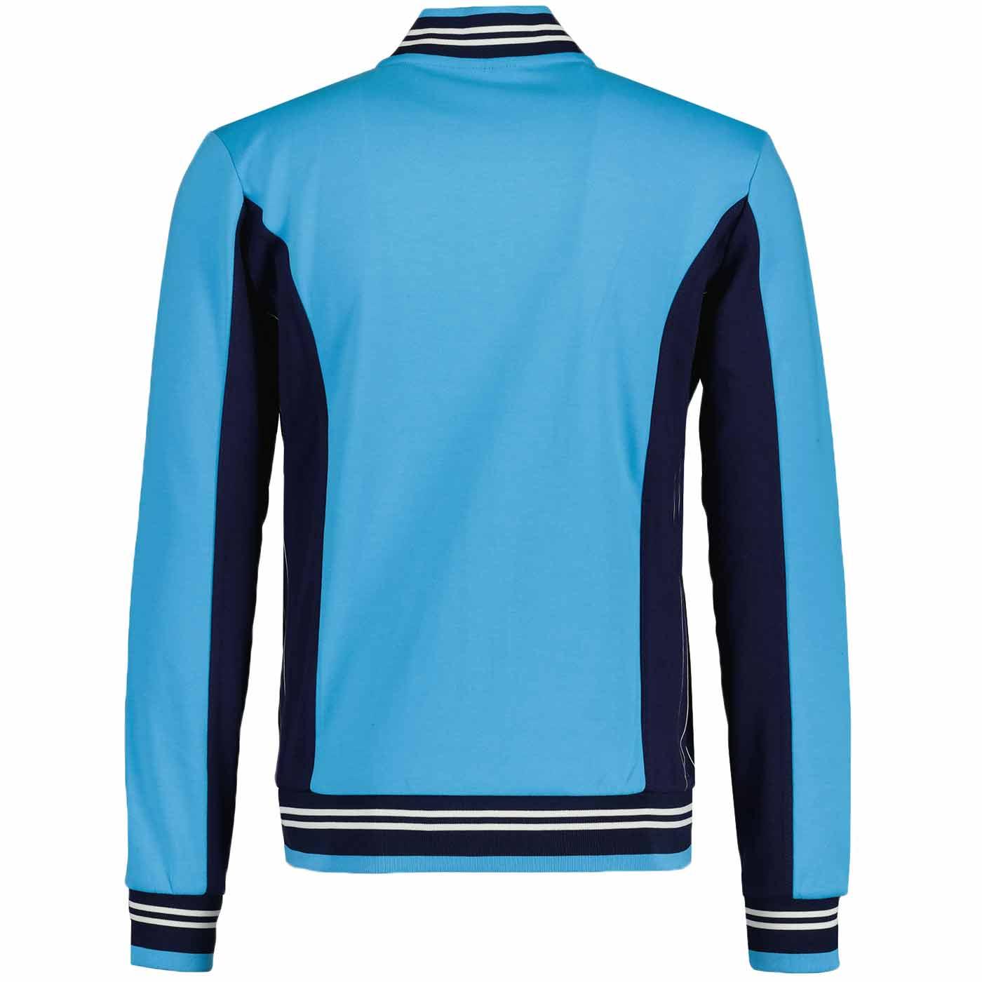 FILA VINTAGE Settanta Retro 1970s Borg Track Top in Aquarius