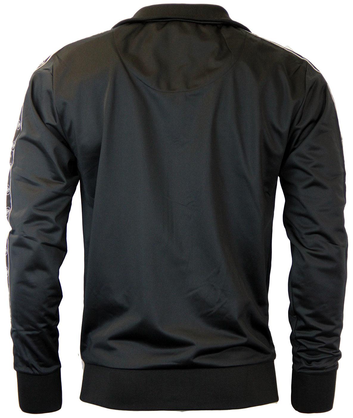 FLY53 Bricktop Retro 1980s Indie Funnel Neck Taped Track Jacket