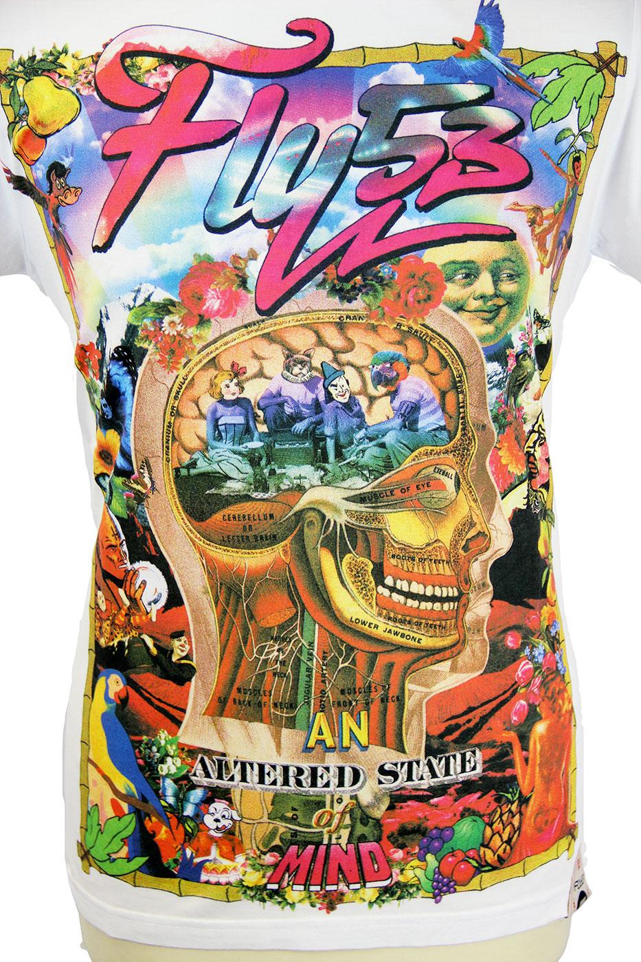 FLY53 Leary Retro 60s Psychedelic Montage Print Indie T-Shirt