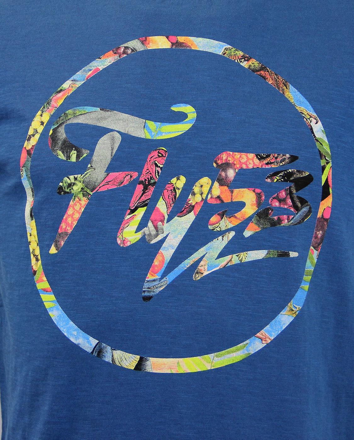 FLY53 Dino Take Over Retro 70s Indie Dinosuar Logo T-Shirt