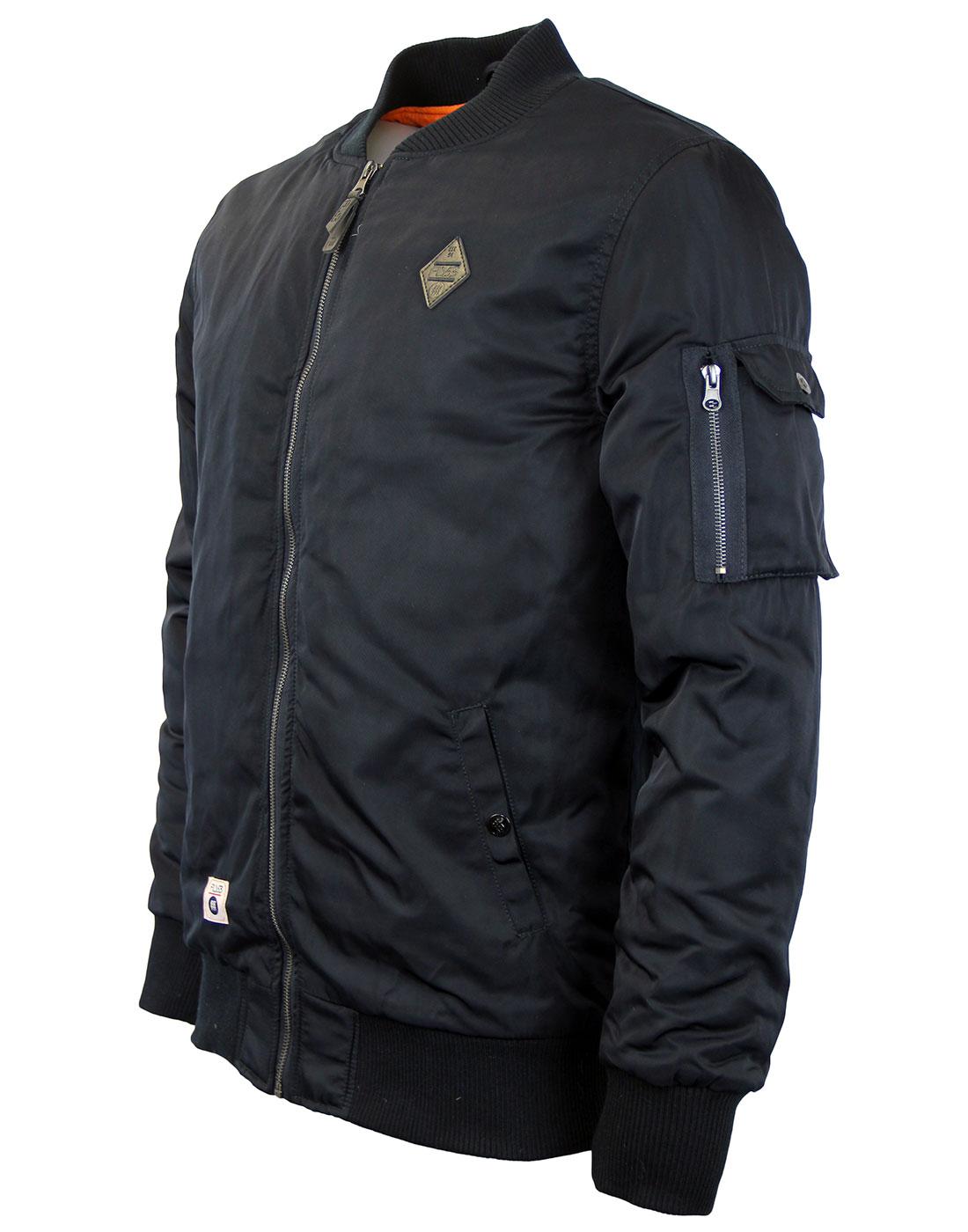 FLY53 Bovva Jacket Retro Mod MA-1 Longline Bomber in Anthracite