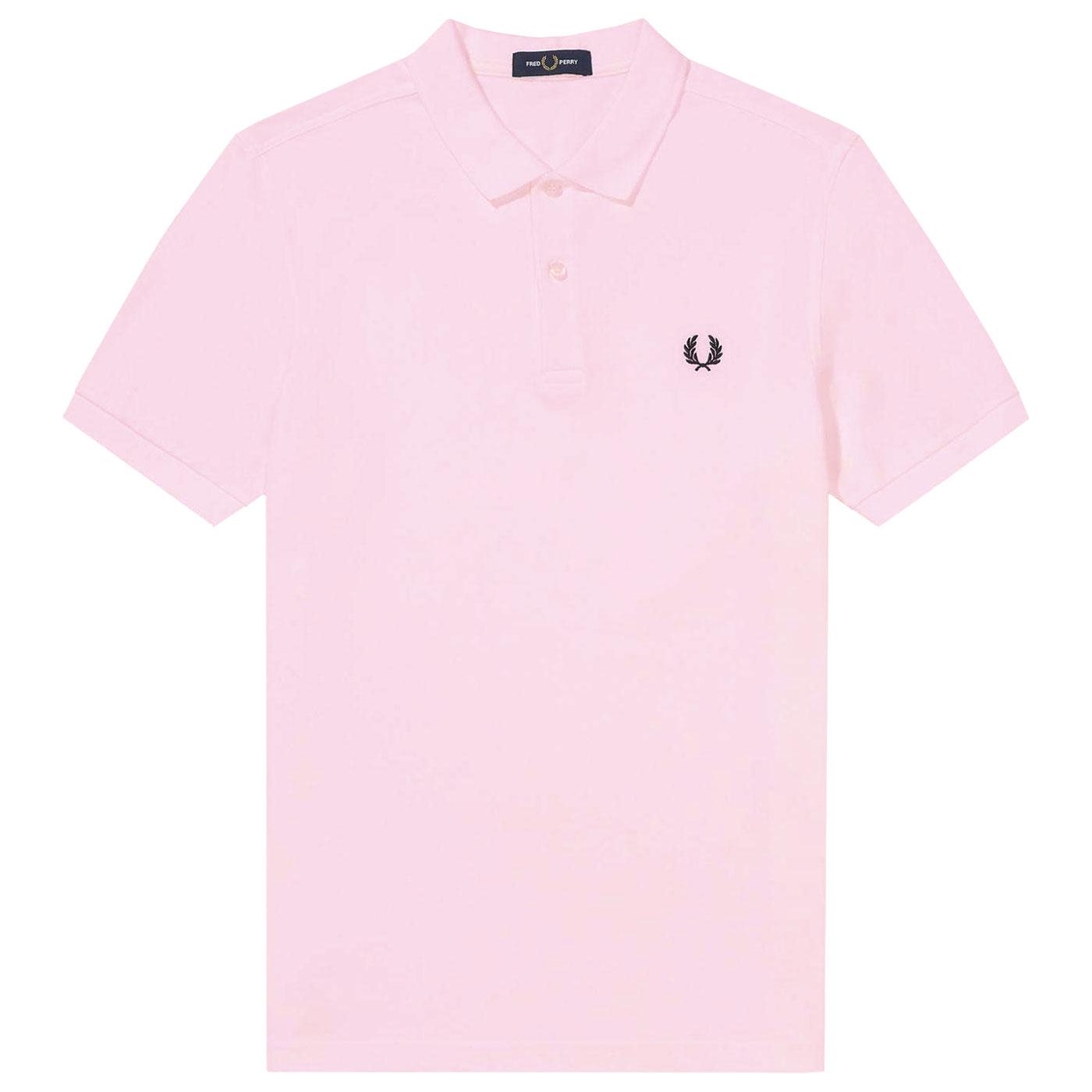 FRED PERRY Men's Retro Slim Fit Pique Polo Shirt in Soft Pink