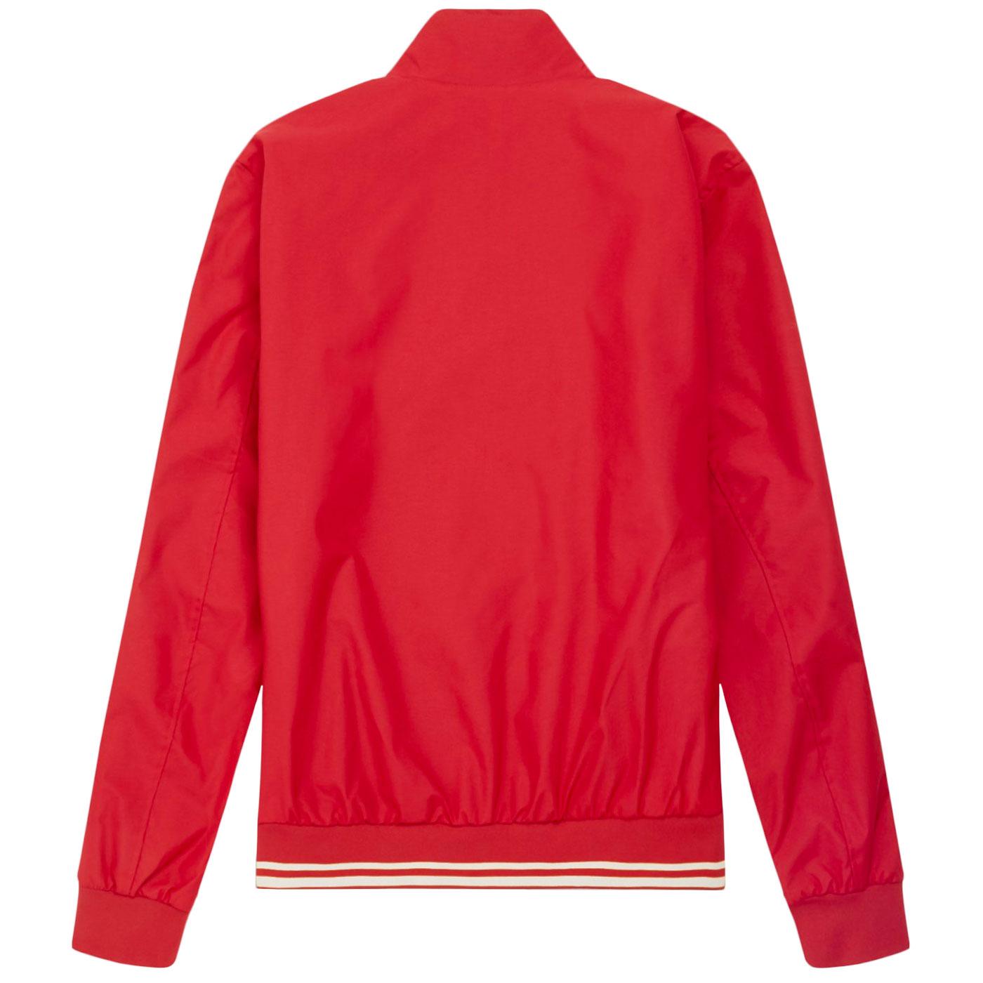 Brentham FRED PERRY Tipped Harrington Jacket in Siren Red