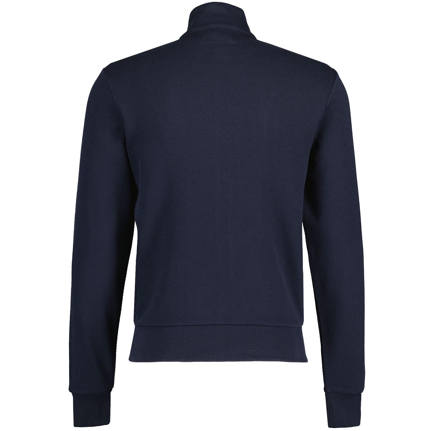 Fred PERRY Retro Harrington Button Neck Track Jacket in Navy