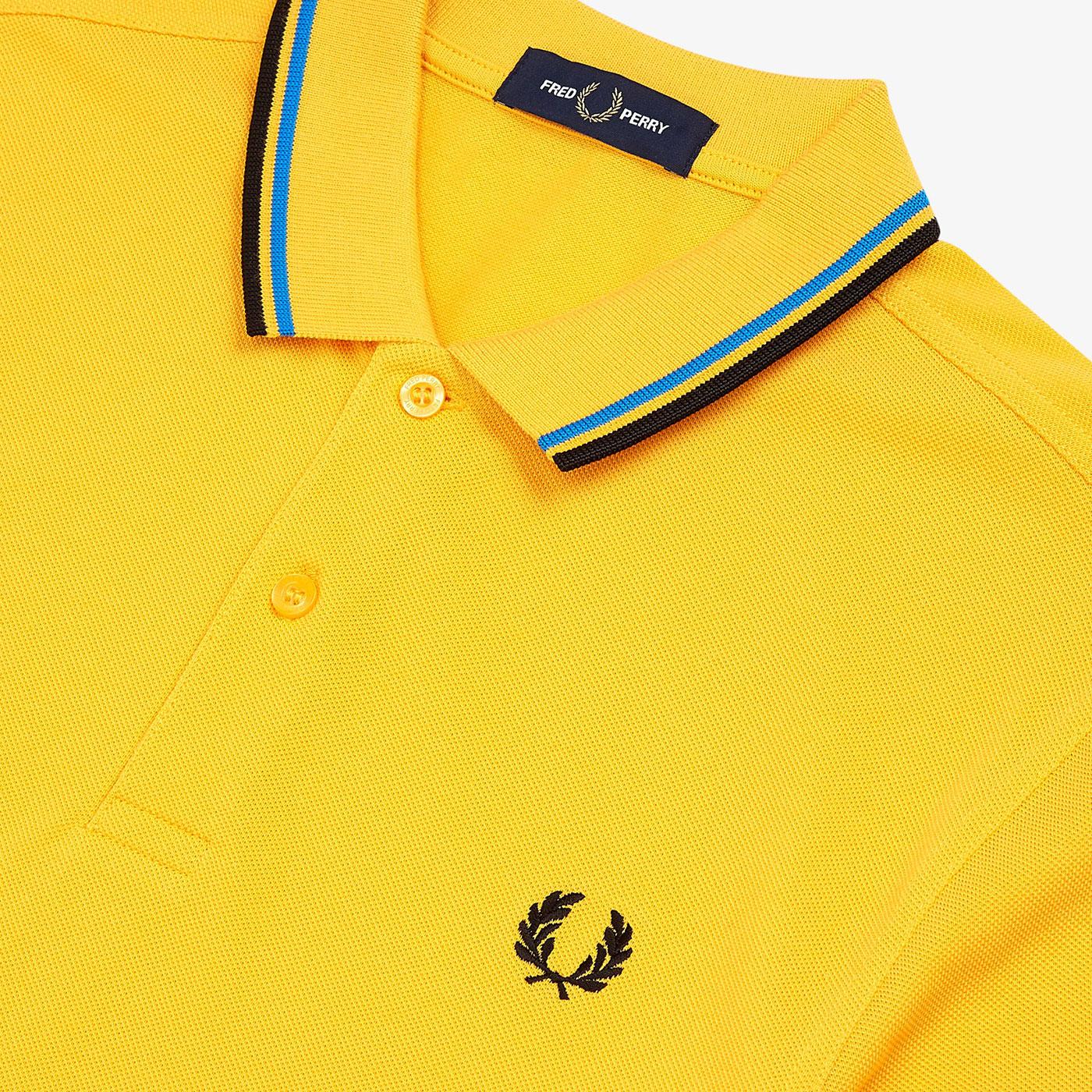 FRED PERRY M3600 Men's Twin Tipped Polo in Modern Yellow
