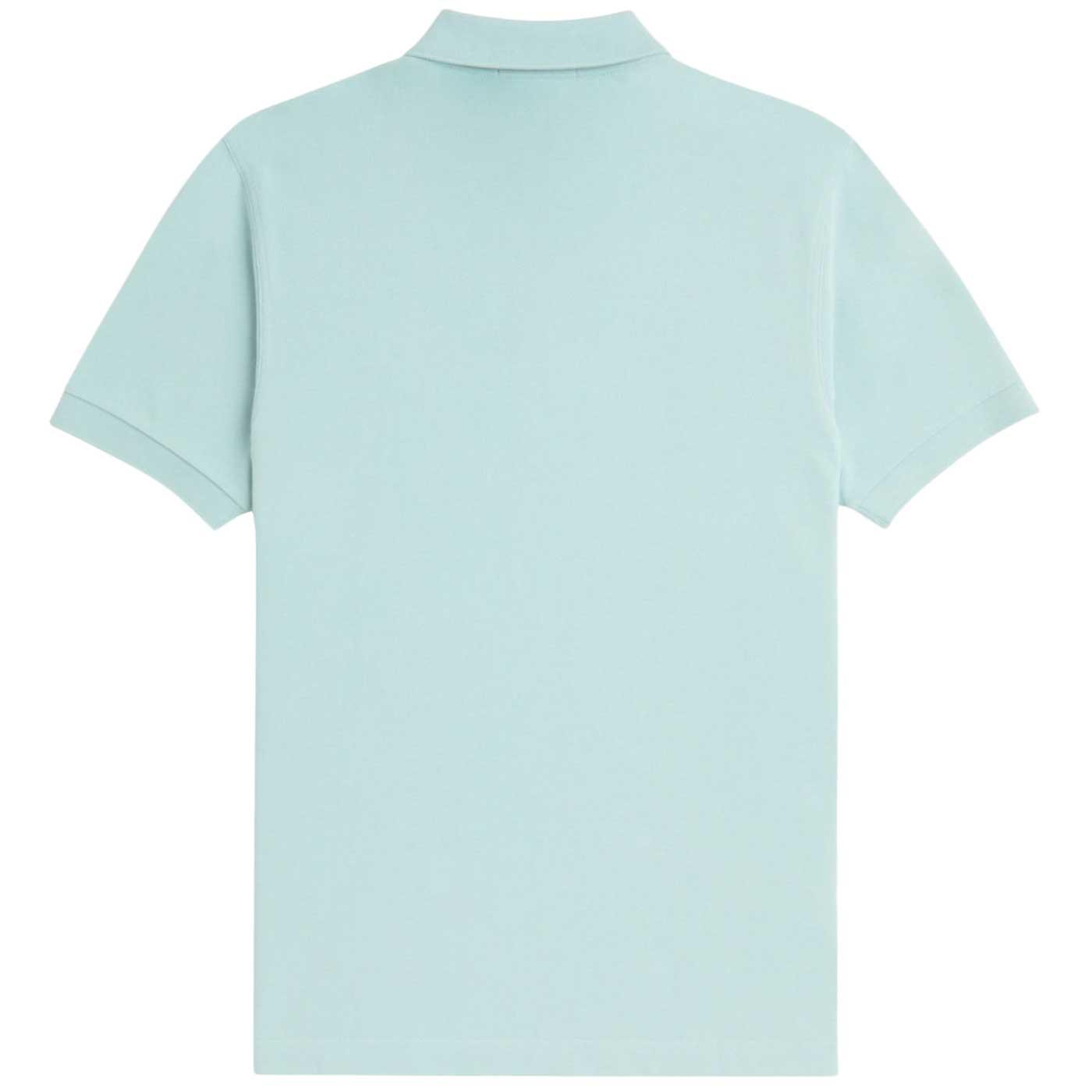Fred Perry M6000 Pique Polo Shirt in Silver Blue/Dark Caramel