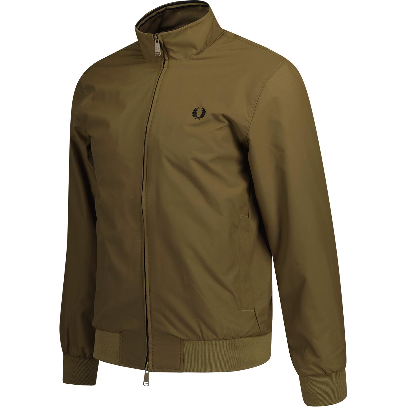 Brentham Fred Perry Retro Sports Jacket in Shaded Stone