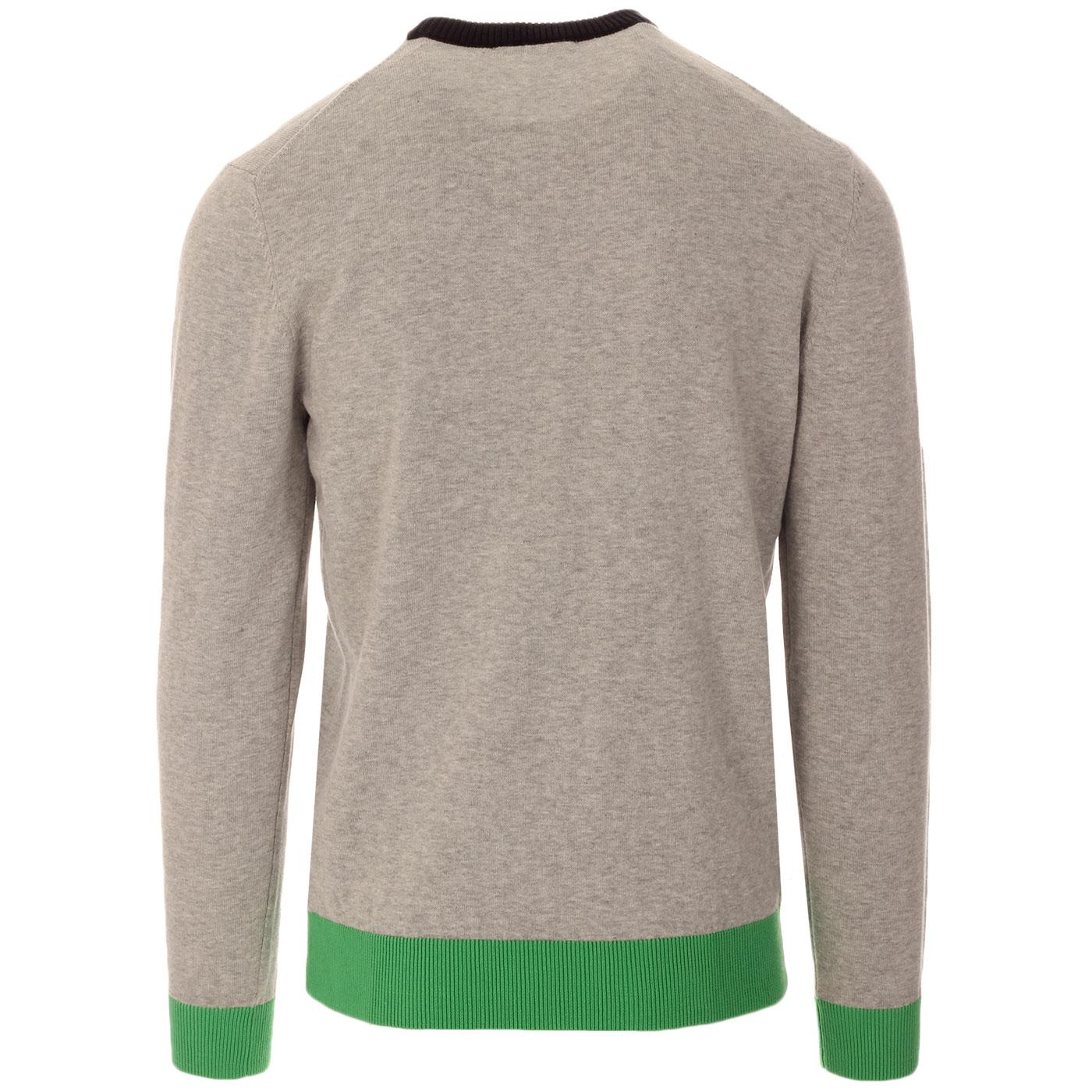FRENCH CONNECTION Retro Colourblock Jumper in Grey