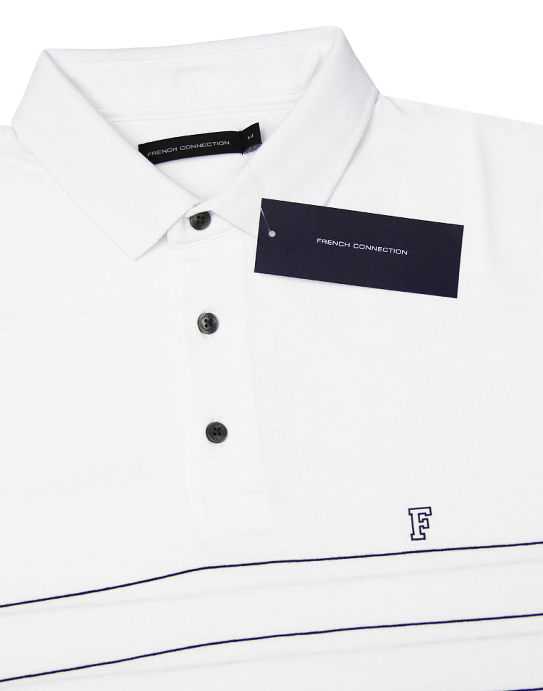 FRENCH CONNECTION Retro Engineered Stripe Polo Shirt