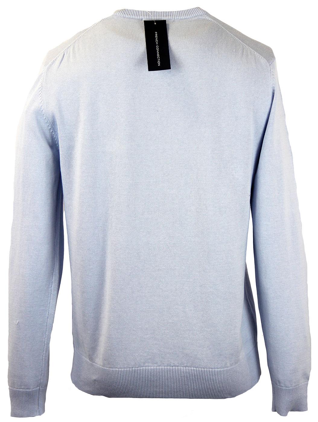 FRENCH CONNECTION AUderly Retro Mod Crew Neck Jumper Cold Sky