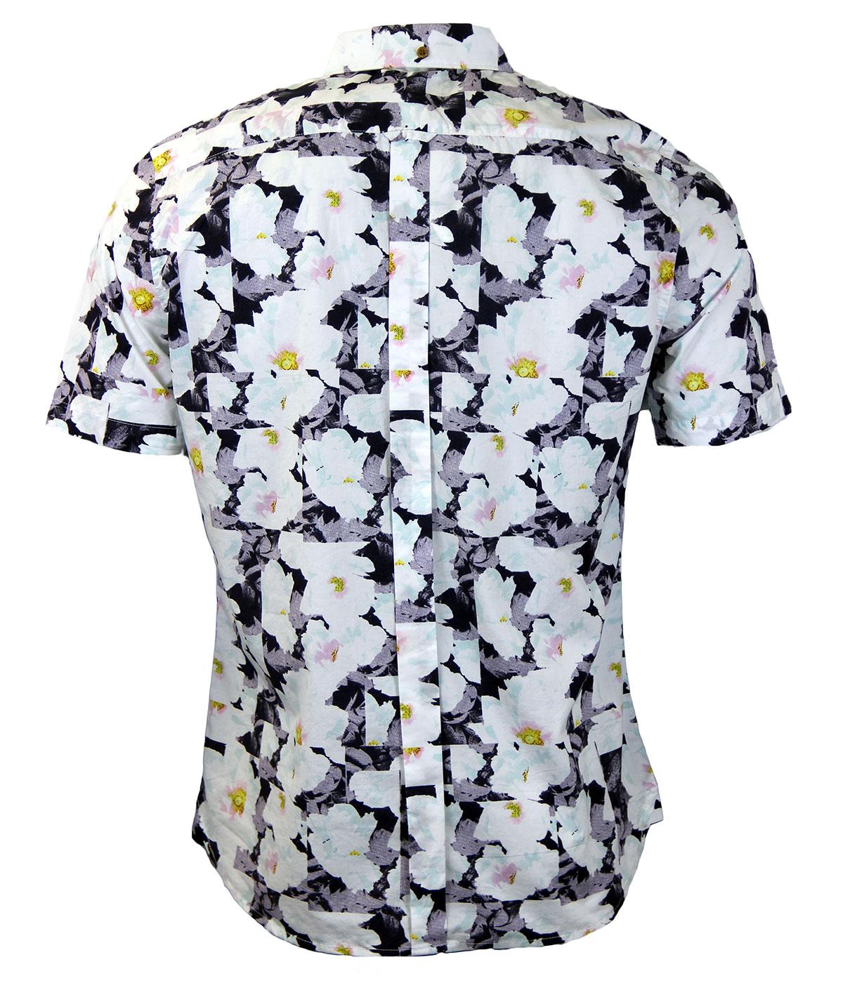 FRENCH CONNECTION Vienot Retro Floral Rose S/S Pocket Shirt