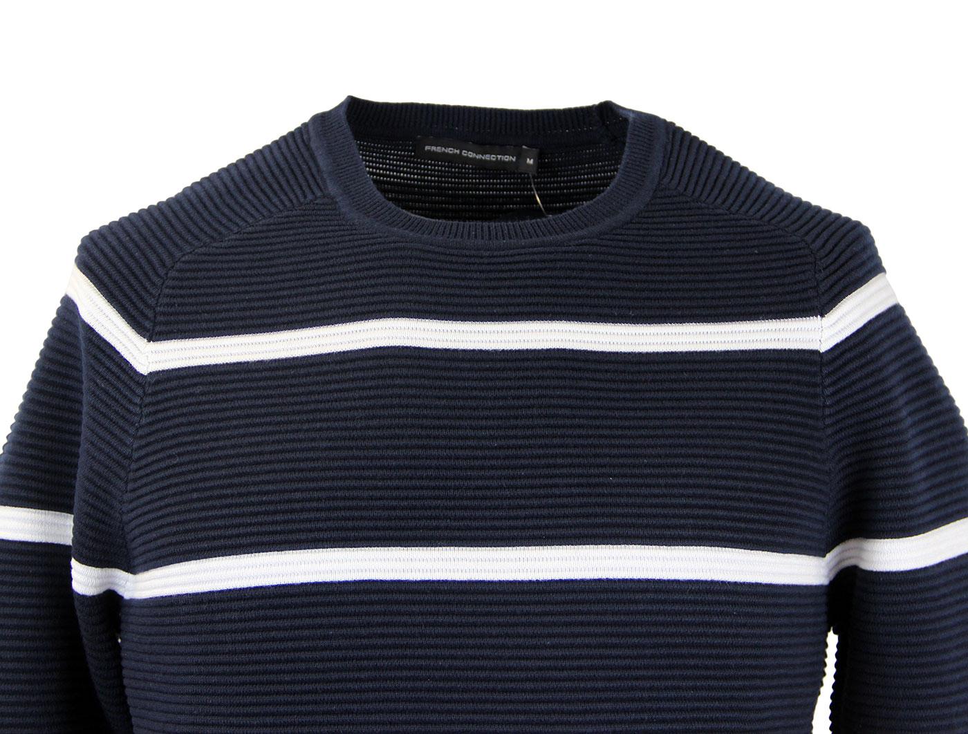 FRENCH CONNECTION Retro Mod Breton Stripe Ottoman Knit Jumper