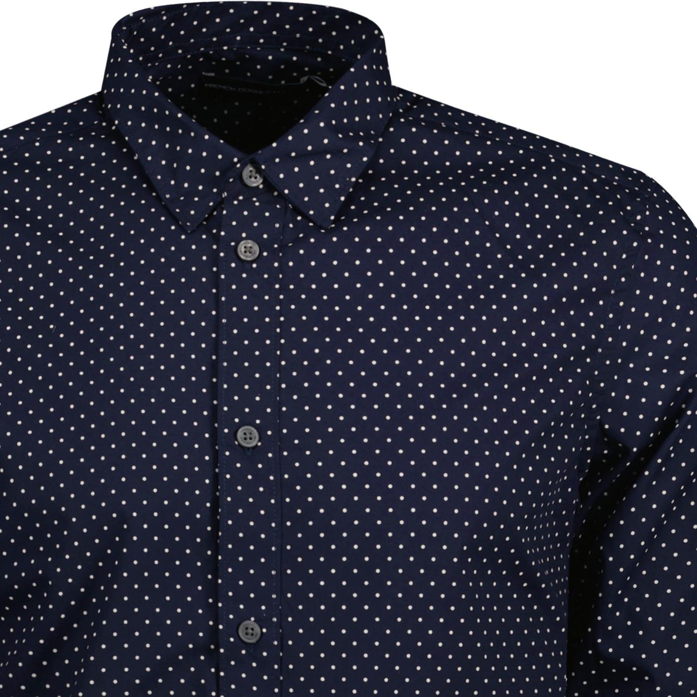 French Connection Geo Dot Shirt in Dark Navy