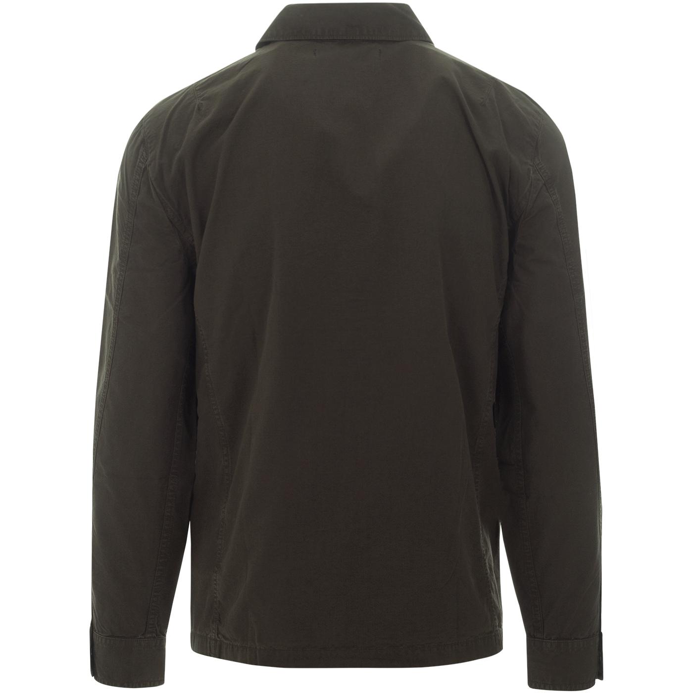 FRENCH CONNECTION Retro Military Overshirt In Loden Green