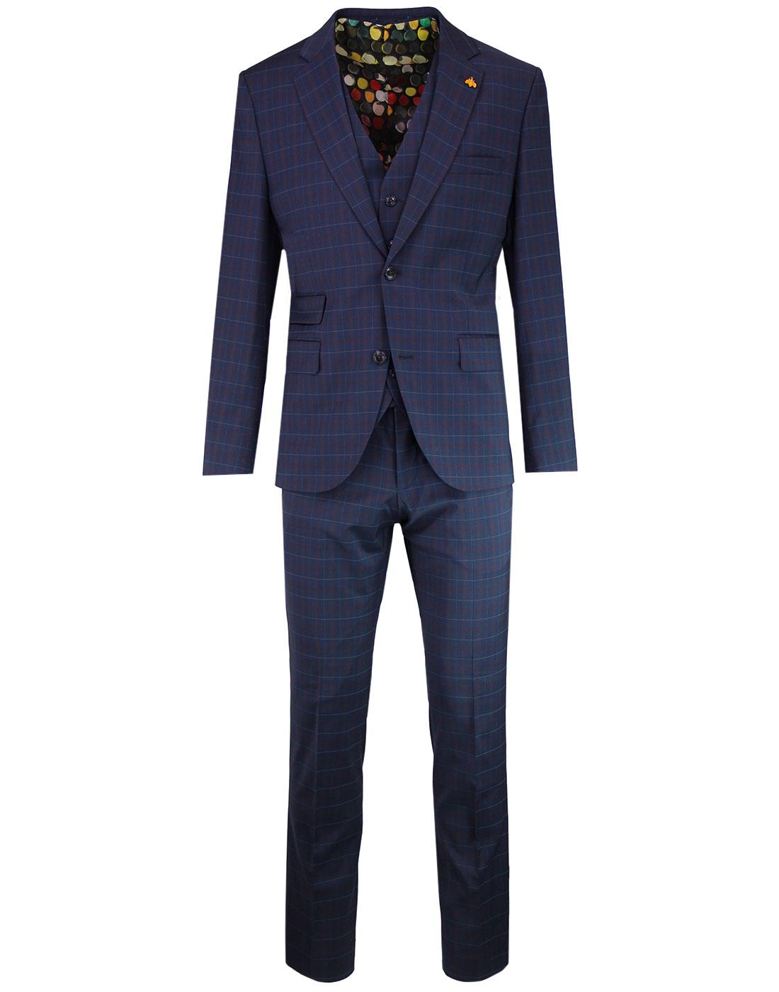 GIBSON LONDON Marriott Mod Tartan 2 Button Suit Jacket