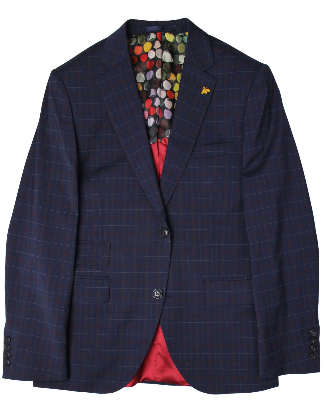GIBSON LONDON Marriott Mod Tartan 2 Button Suit Jacket