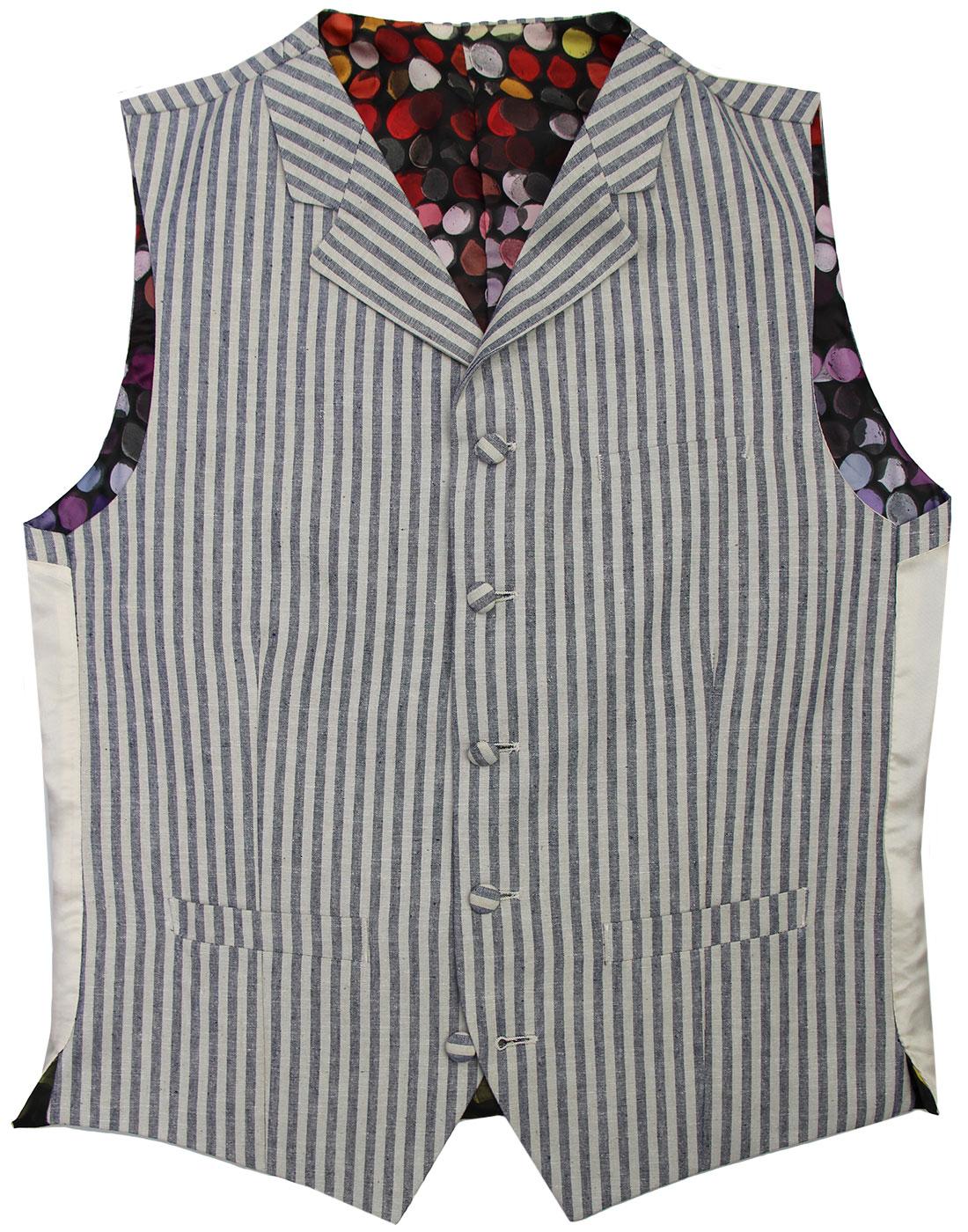 GIBSON LONDON Mod Matching Boating Blazer & Waistcoat