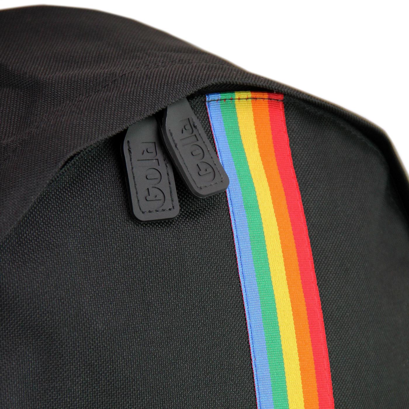 GOLA 'Harlow' Retro Rainbow Stripe Backpack Bag in Black