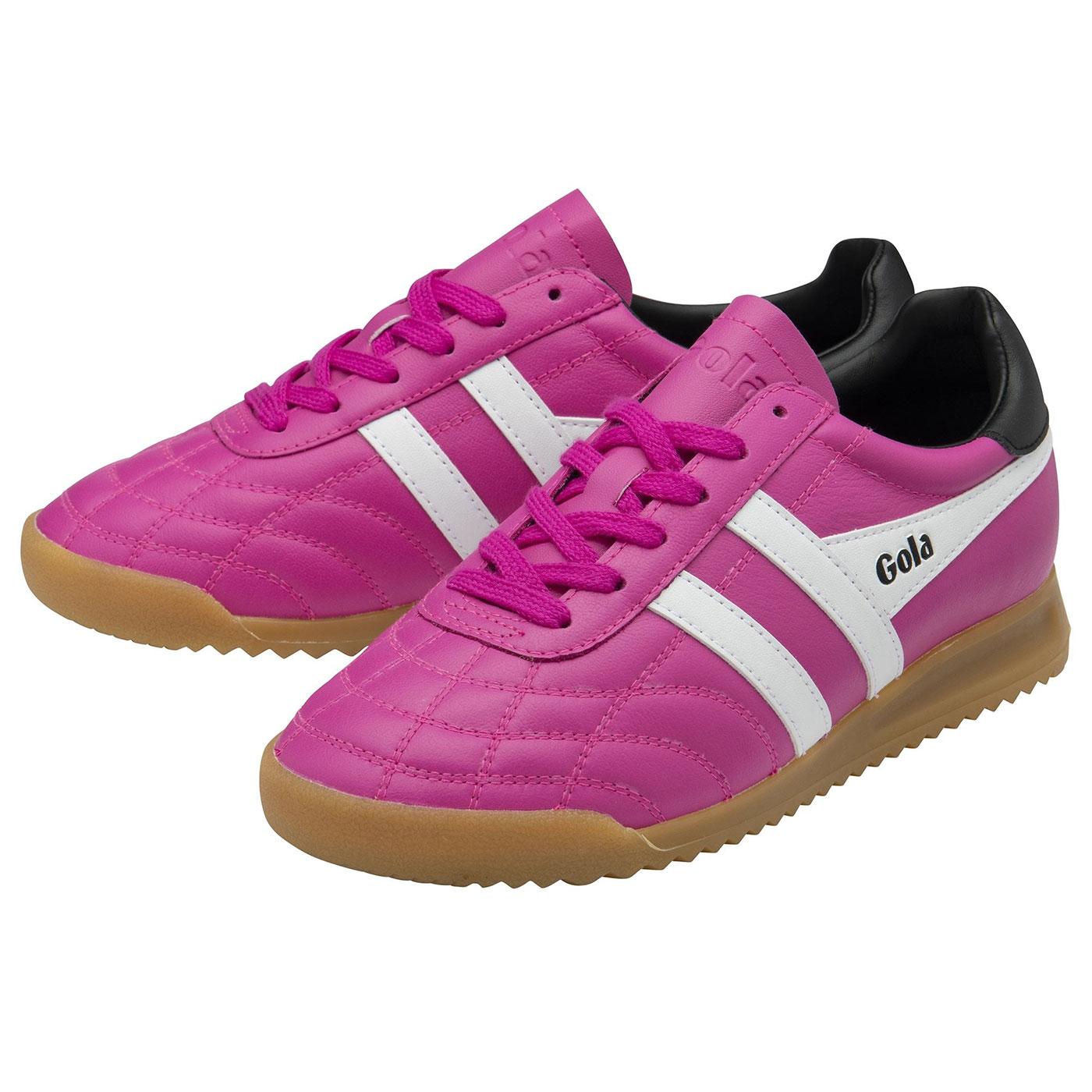 Stadium Gola Classics Leather Soccer Trainer Pink/White/Black