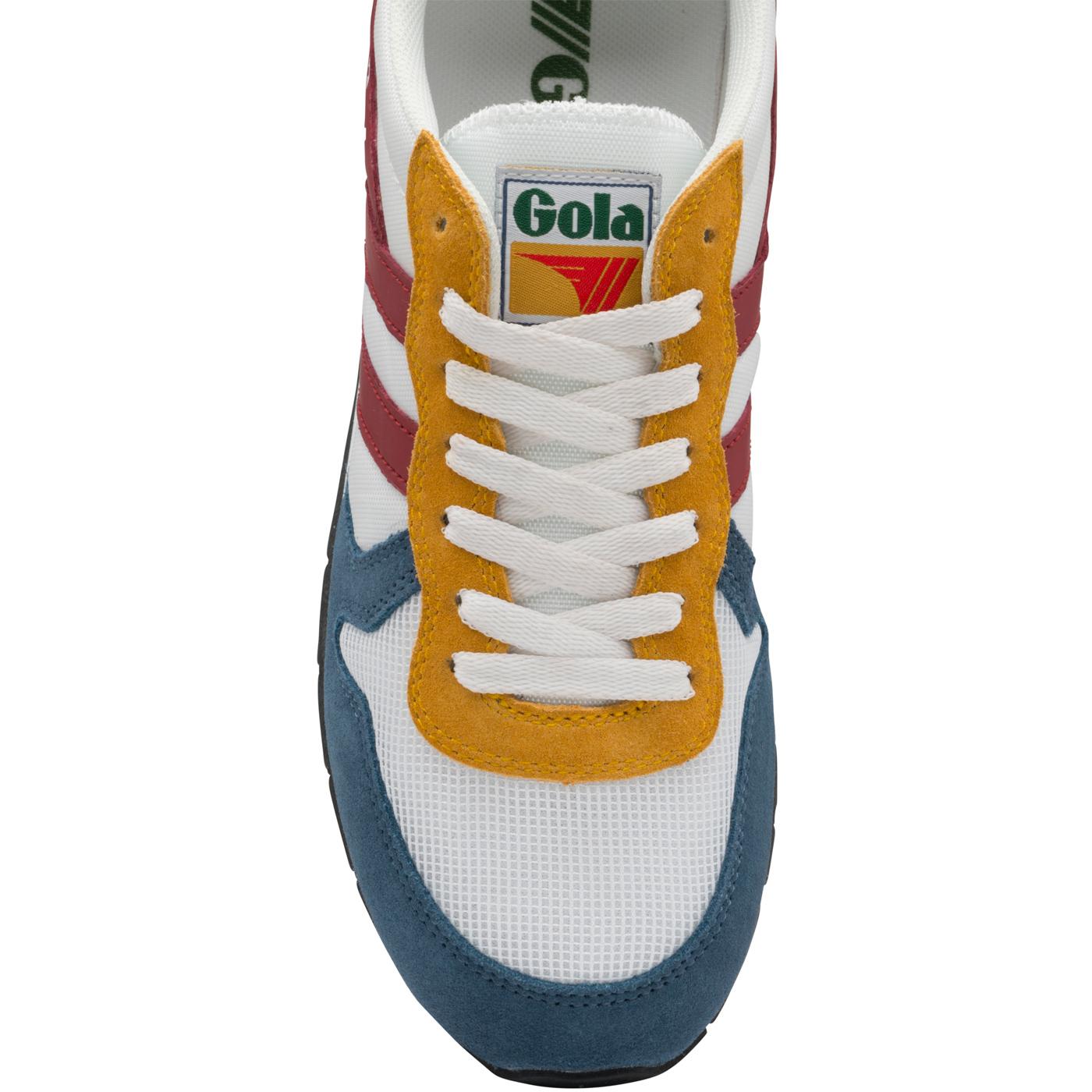 GOLA Daytona Retro Running Trainers White/Baltic/Red/Green