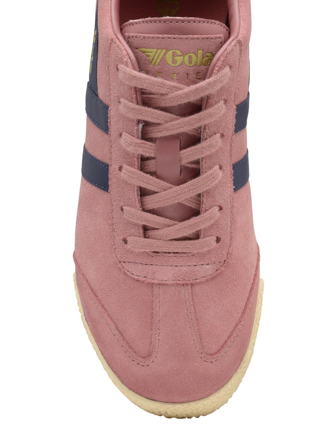 GOLA Harrier Womens Retro 70s Suede Trainers Dusty Rose