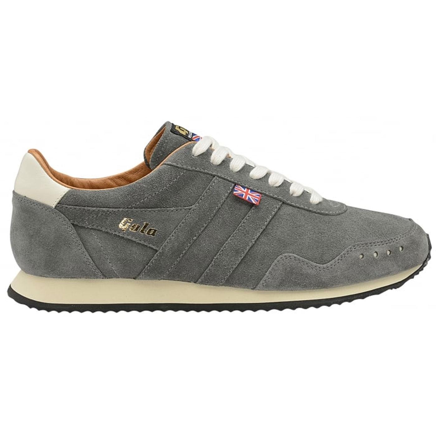 GOLA Track Suede Made in England Running Trainers in Grey