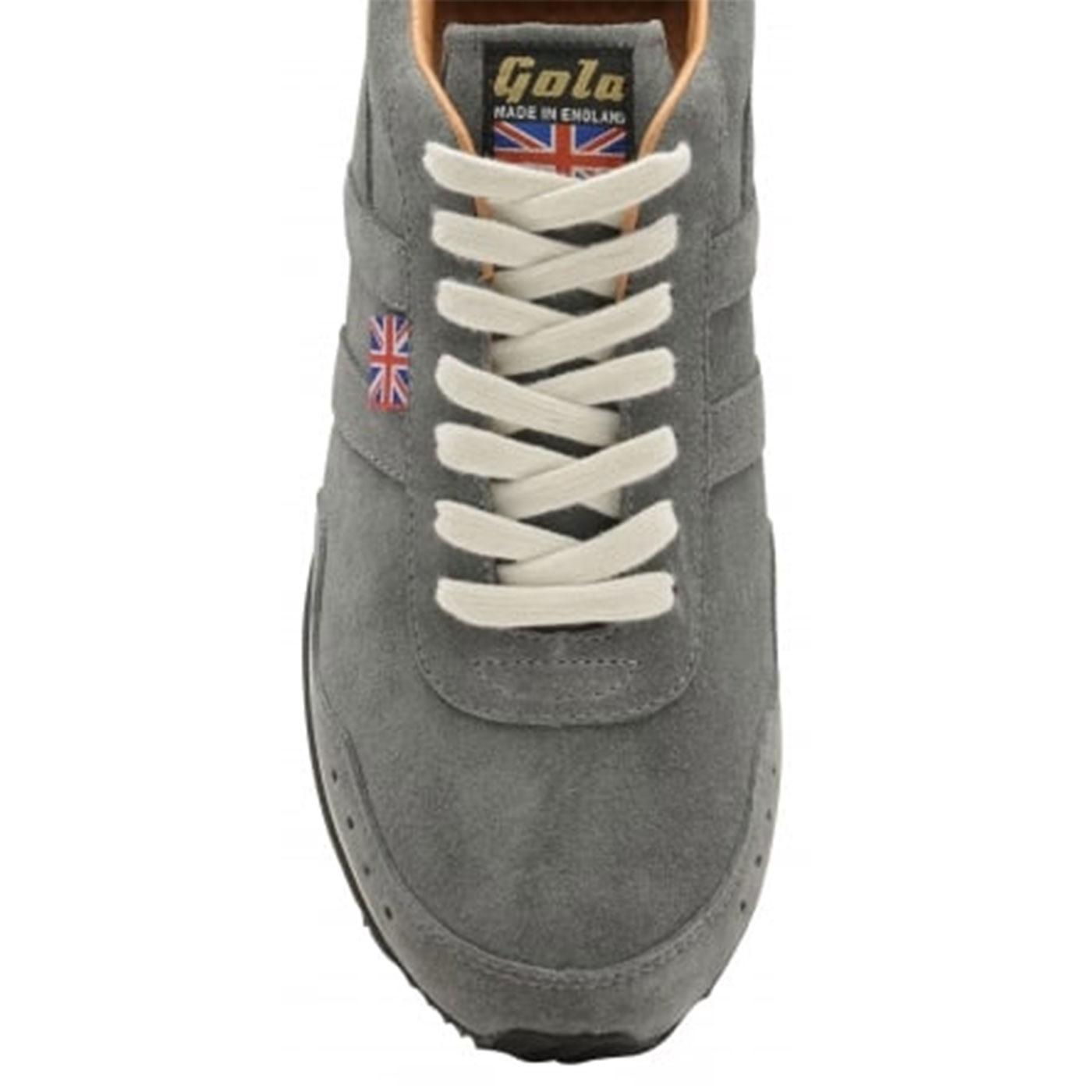 GOLA Track Suede Made in England Running Trainers in Grey