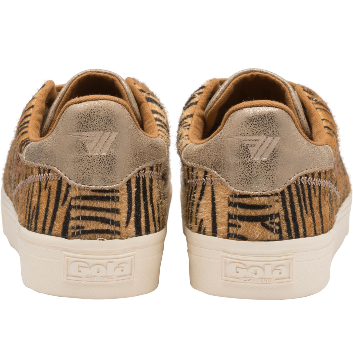GOLA Orchid II Women's Retro 70s Trainers in Tiger/Gold