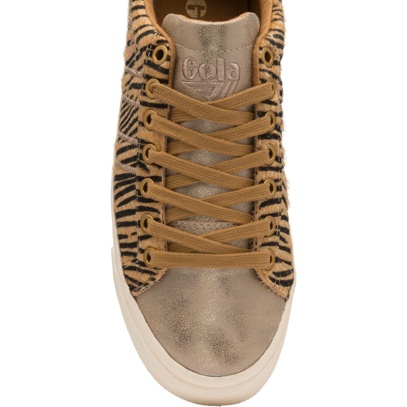 GOLA Orchid II Women's Retro 70s Trainers in Tiger/Gold