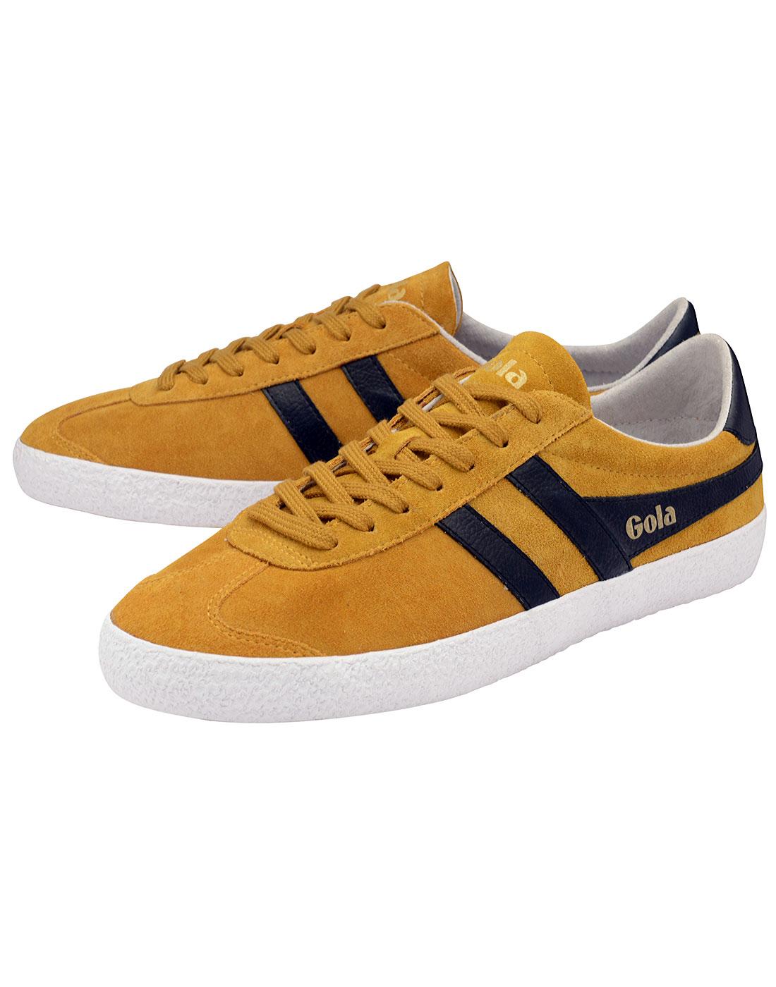 GOLA Specialist Men's Retro 70s Indie Suede Trainers Yellow/Black