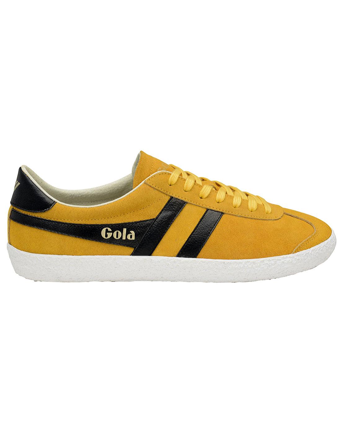 GOLA Specialist Men's Retro 70s Indie Suede Trainers Yellow/Black
